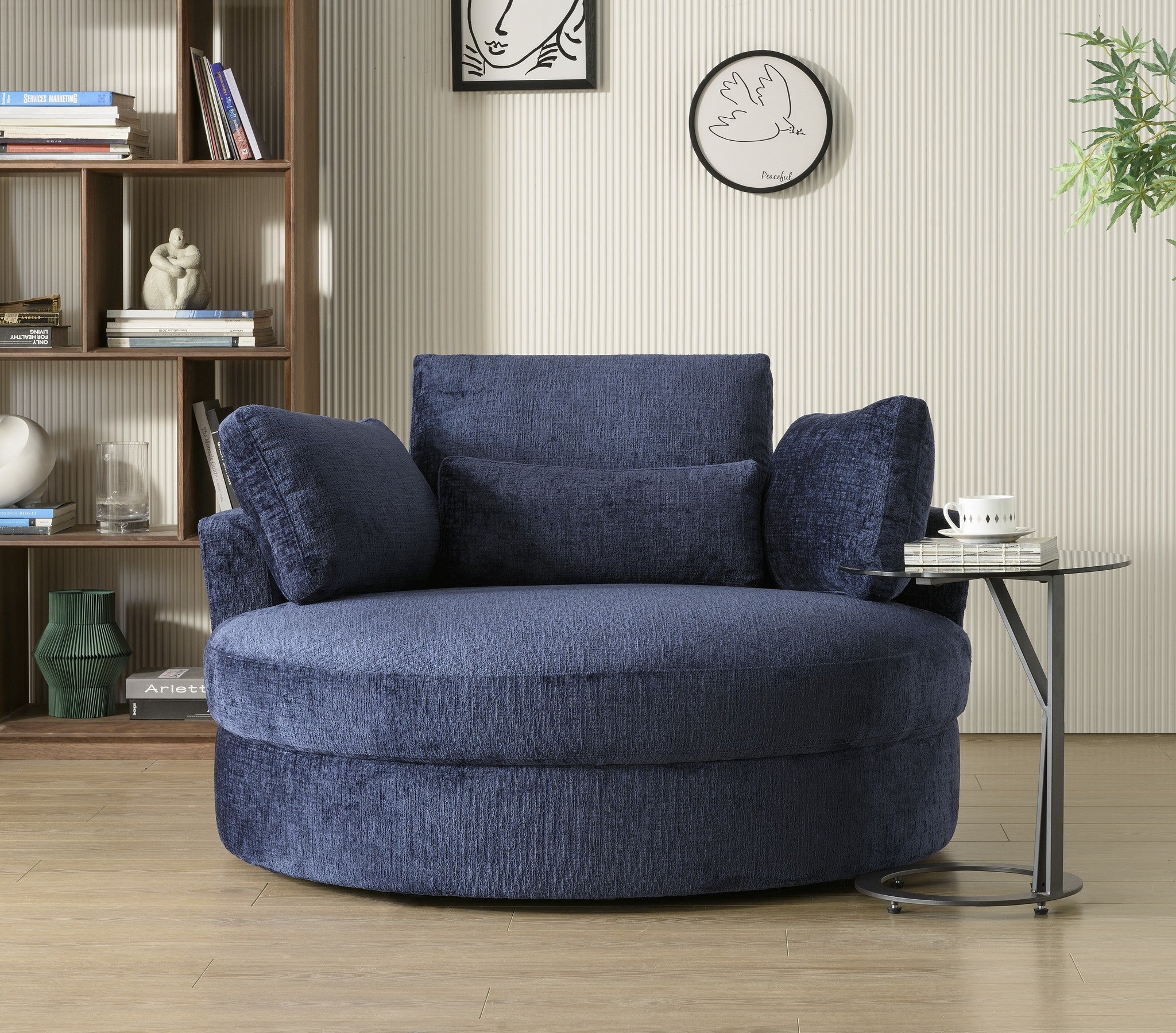SOLO Swivel Chair - Blue Color – DIANA STORE