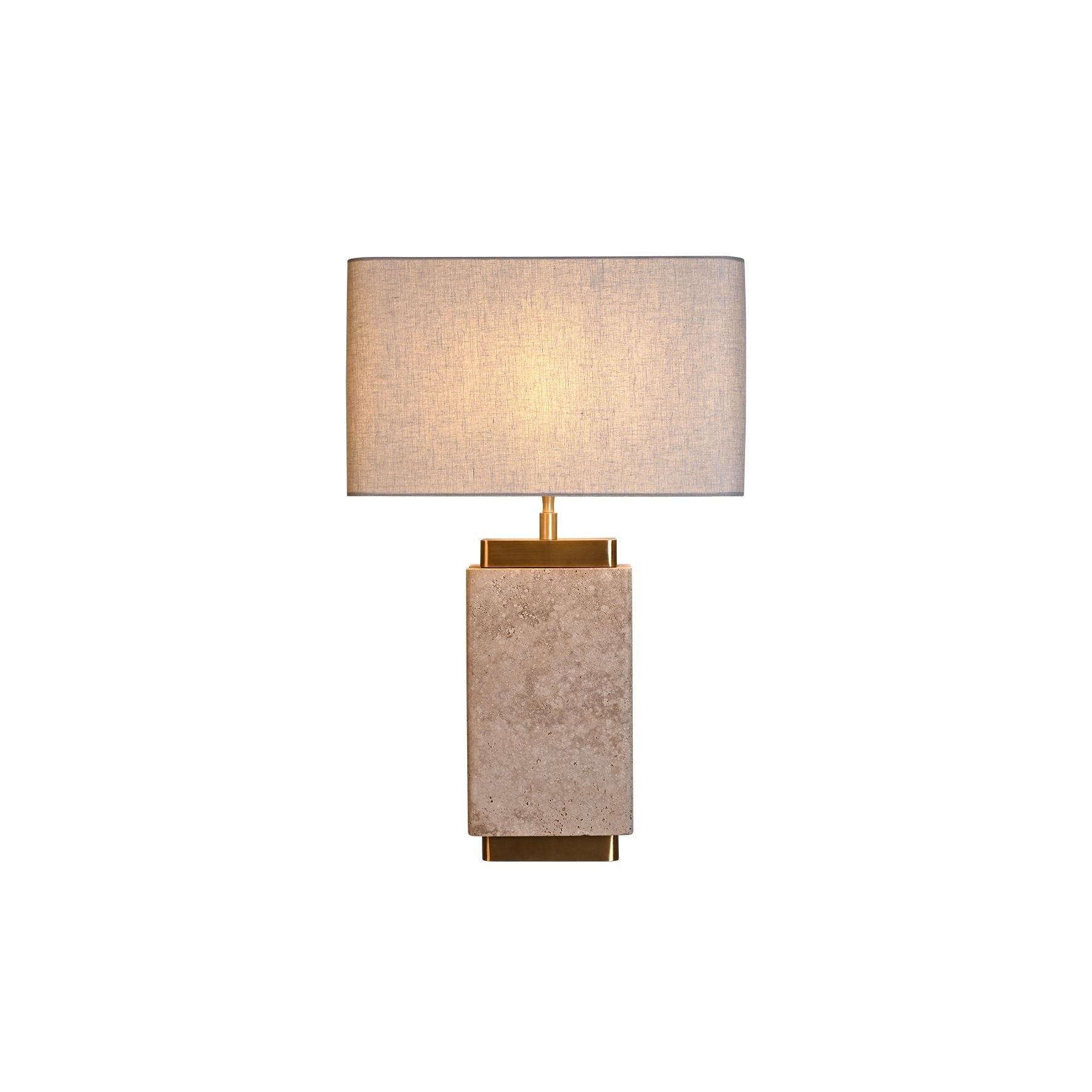 Rectangular Travertine Stone Table Lamp – DIANA STORE